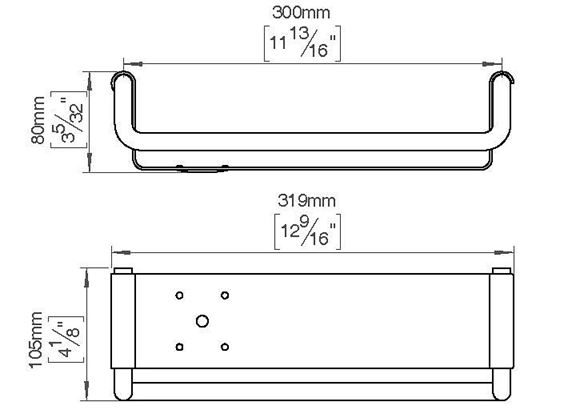 d line Knud Holscher pyyhetanko 46,4x1,4x7,5 matta PVD pronssi - Tuotetieto